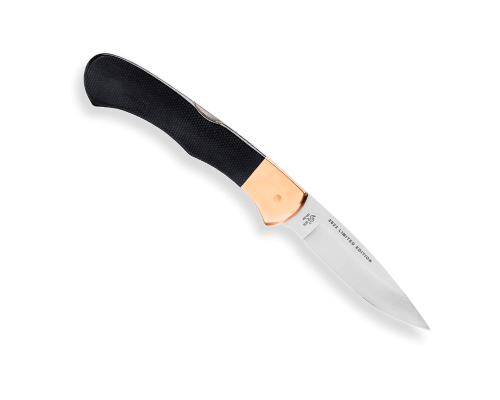 Buck Bucklock Limited Edition 2023 Copper w Black Micarta Onlays Satin ...