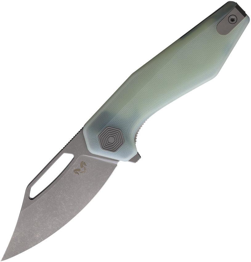 Damned Designs Hades Linerlock Jade G10 SW Clip Point 14C28N Sandvik ...