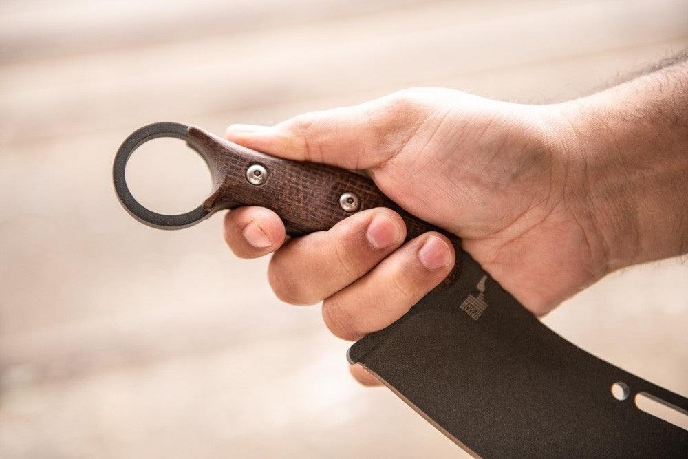 TOPS Knives Tidal Force Cleaver Brown Burlap Micarta Tactical Gray 109 ...